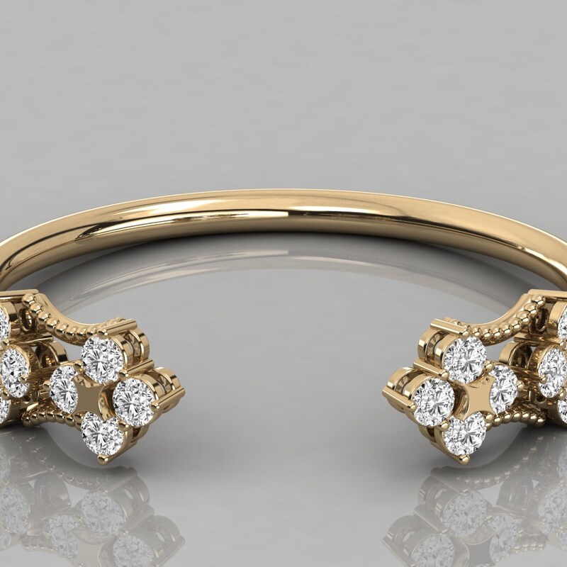 Diamond Open Band - Etsy