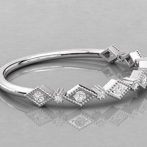 14K Gold Diamond Ring Wedding Band Stackable Ring Anniversary Ring ...