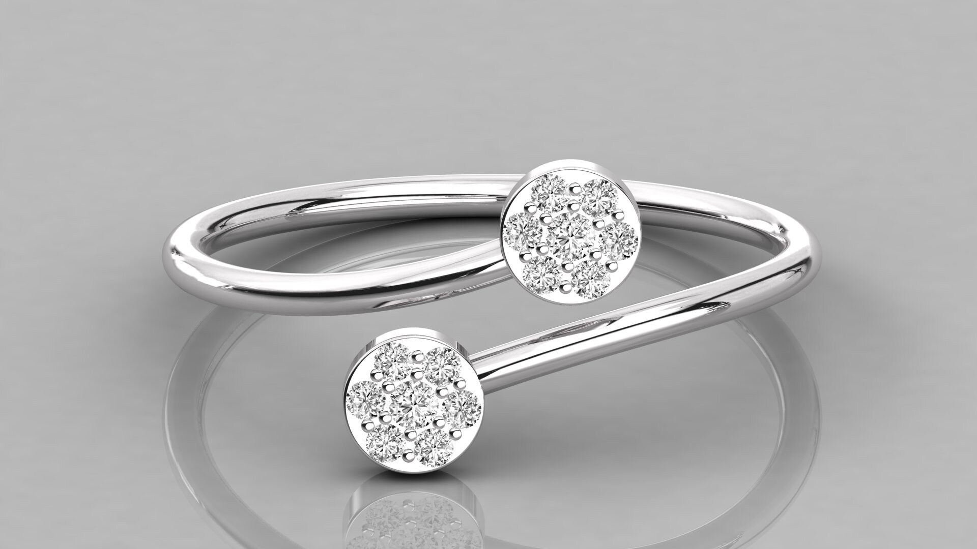 14K Gold Open Top Diamond Ring Forever Us Ring Promise | Etsy