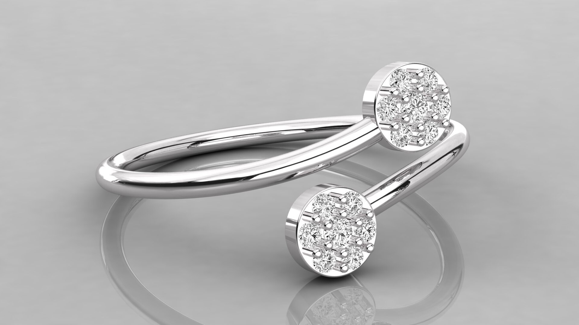 14K Gold Open Top Diamond Ring Forever Us Ring Promise | Etsy