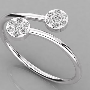 14K Gold Open Top Diamond Ring Forever Us Ring Promise - Etsy