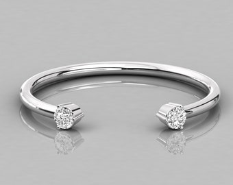 Two Stone Open Ring - Etsy