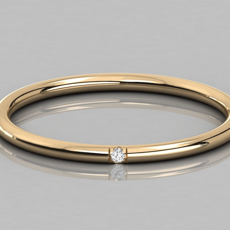 Flush Set Ring - Etsy