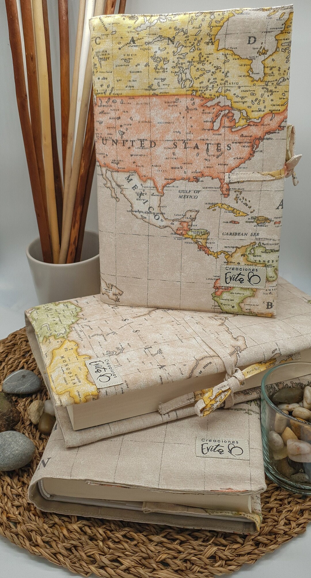 Book Cover - Vintage World Map - Etsy