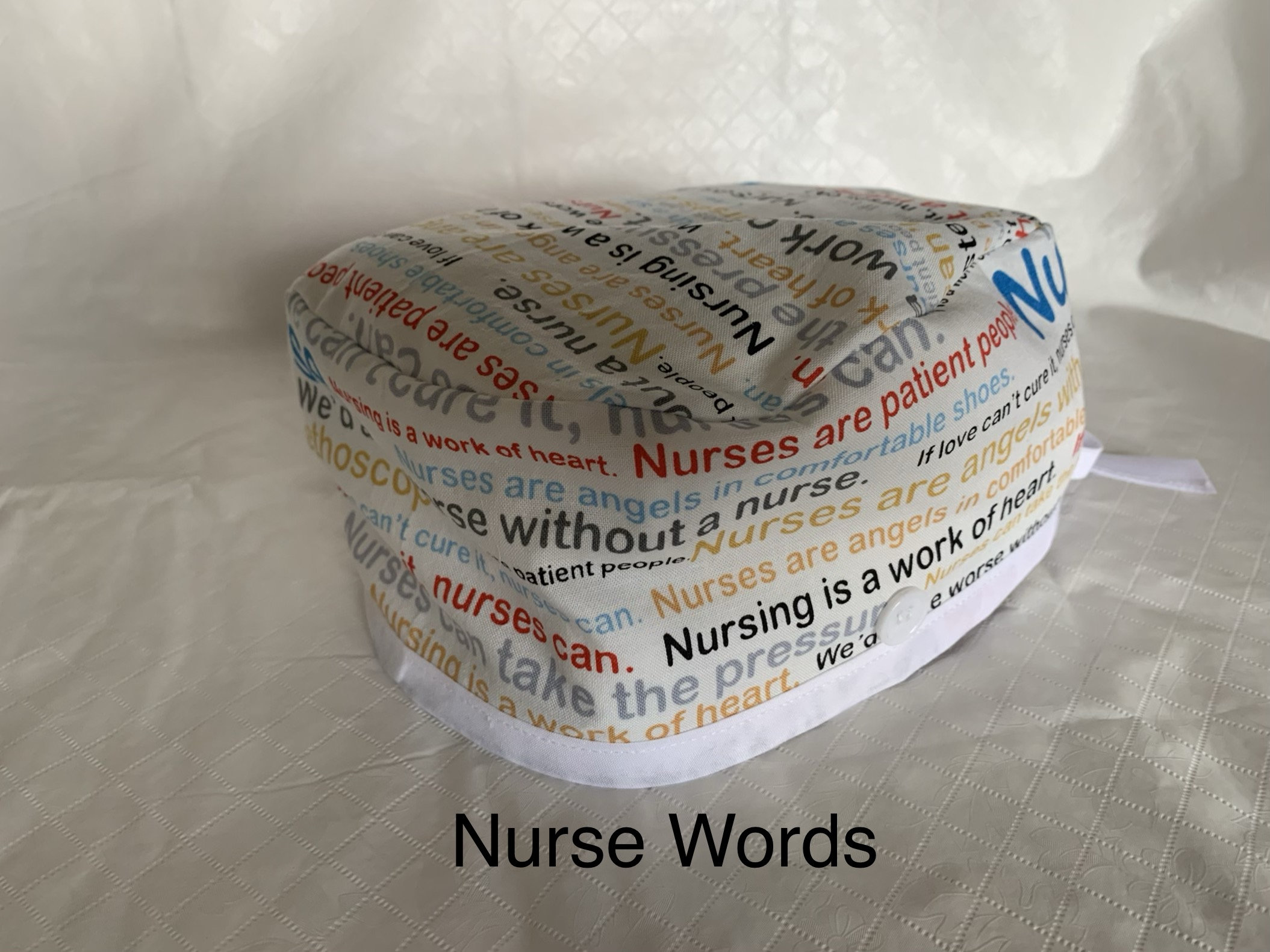 Surgical Cap With Buttons. Scrub Hat. Scrub Cap for Doctor, Nurse ...