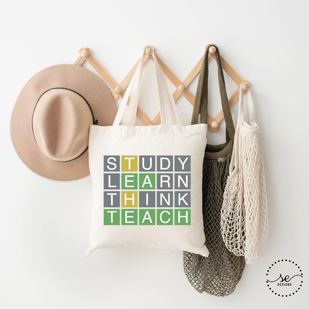 Teacher Wordle Canvas Tote Bag: Teacher Appreciation Gift - Etsy