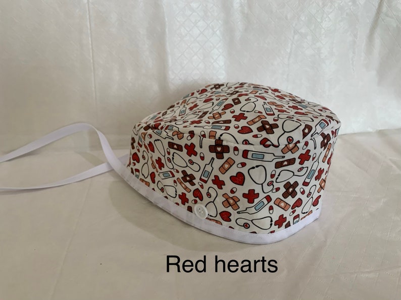 Surgical Cap With Buttons. Scrub Hat. Scrub Cap for Doctor, Nurse ...