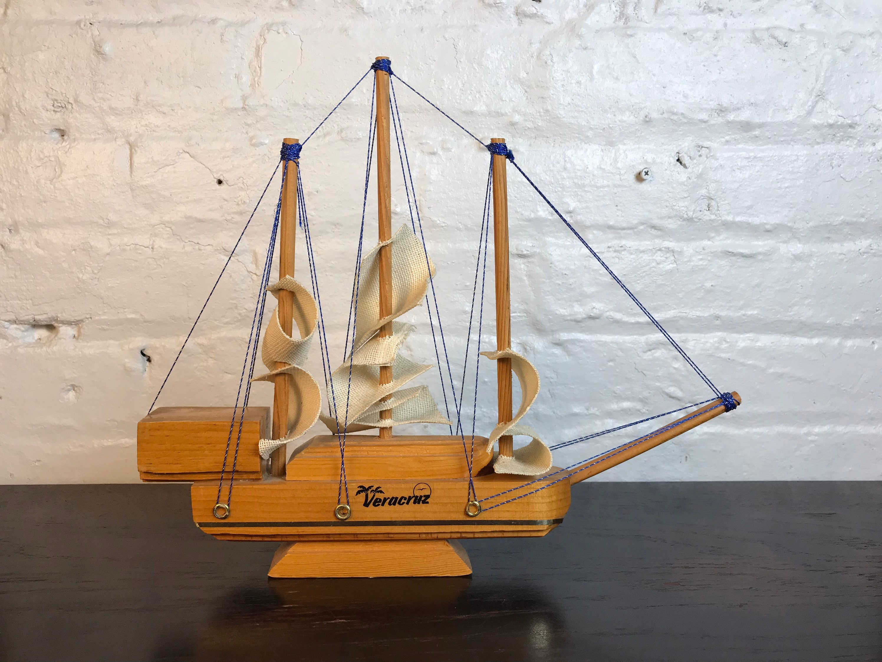 Art & Collectibles Atomchicago Carved Wood Ship Statue Asian Ship Model ...