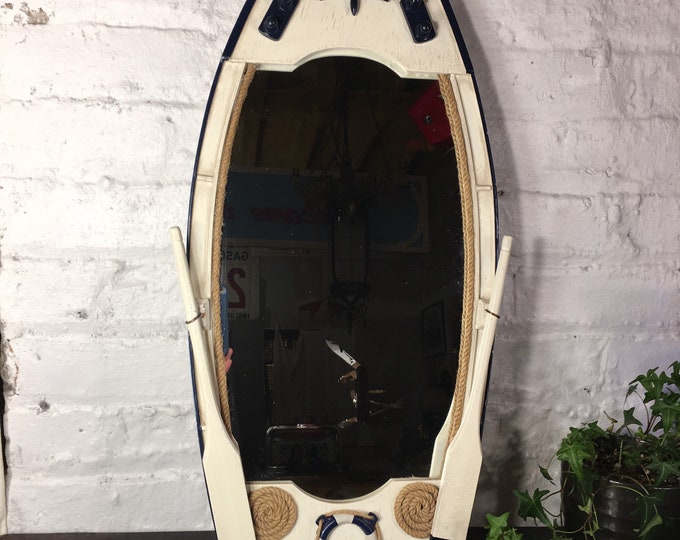 Vintage Nautical Mirror Boat Shaped Mirror Nautical Wall - Etsy
