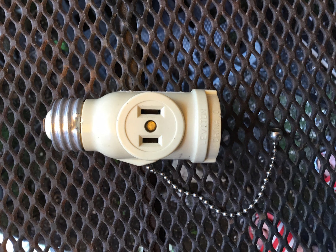 Vintage Electric Double Plug With Light Socket and Pull - Etsy