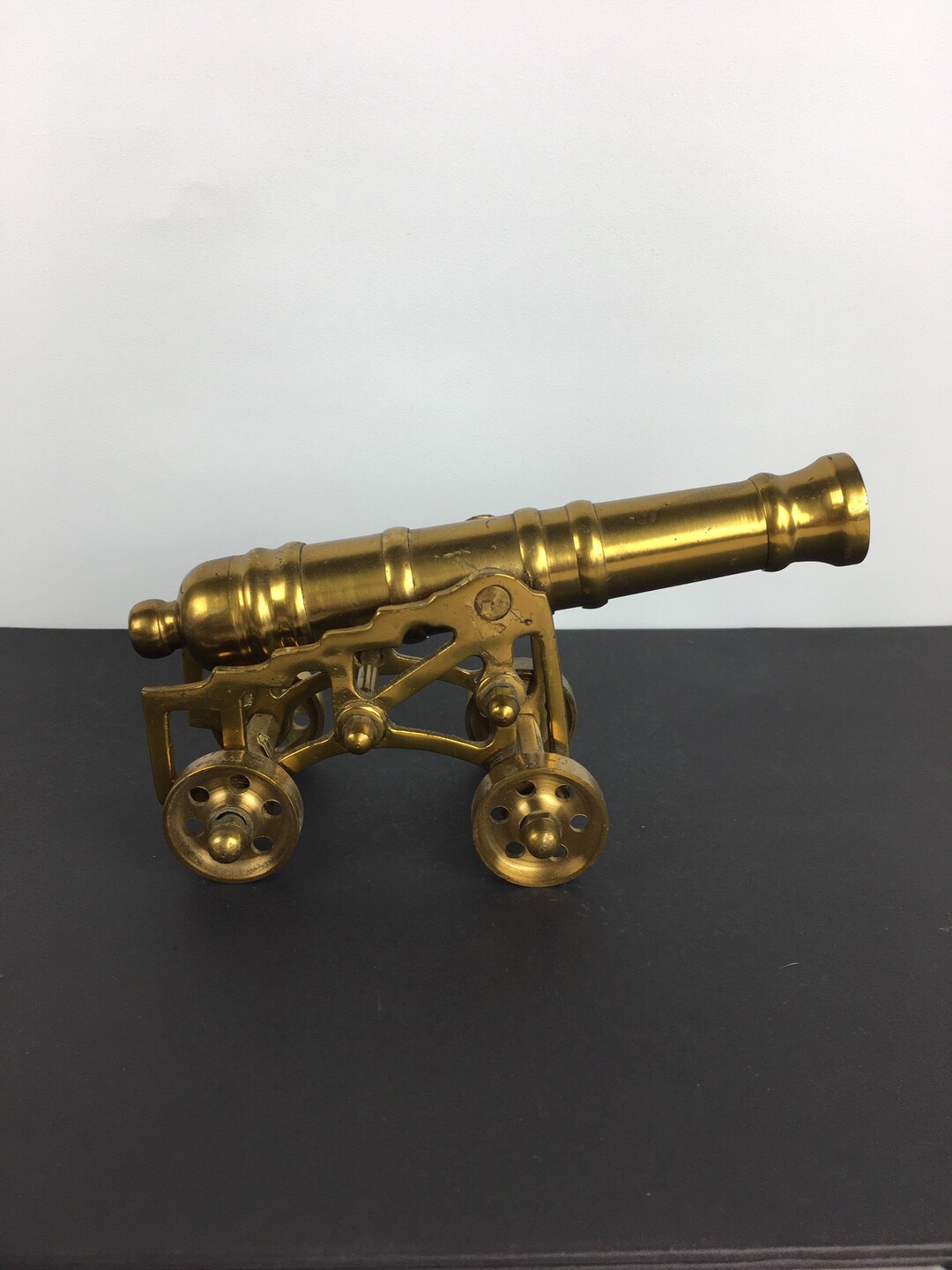 Vintage Army Cannon Statue Paperweight Military Desktop Decor - Etsy