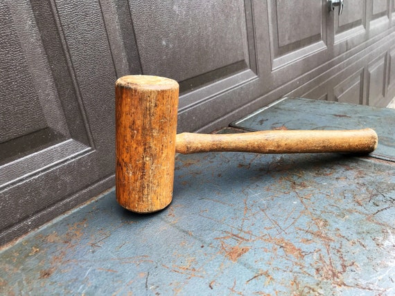 Antique Large Wooden Mallet Antique Hand Tools Atomchicago - Etsy