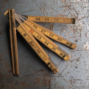 Antique Wooden Folding Ruler Atomchicago - Etsy