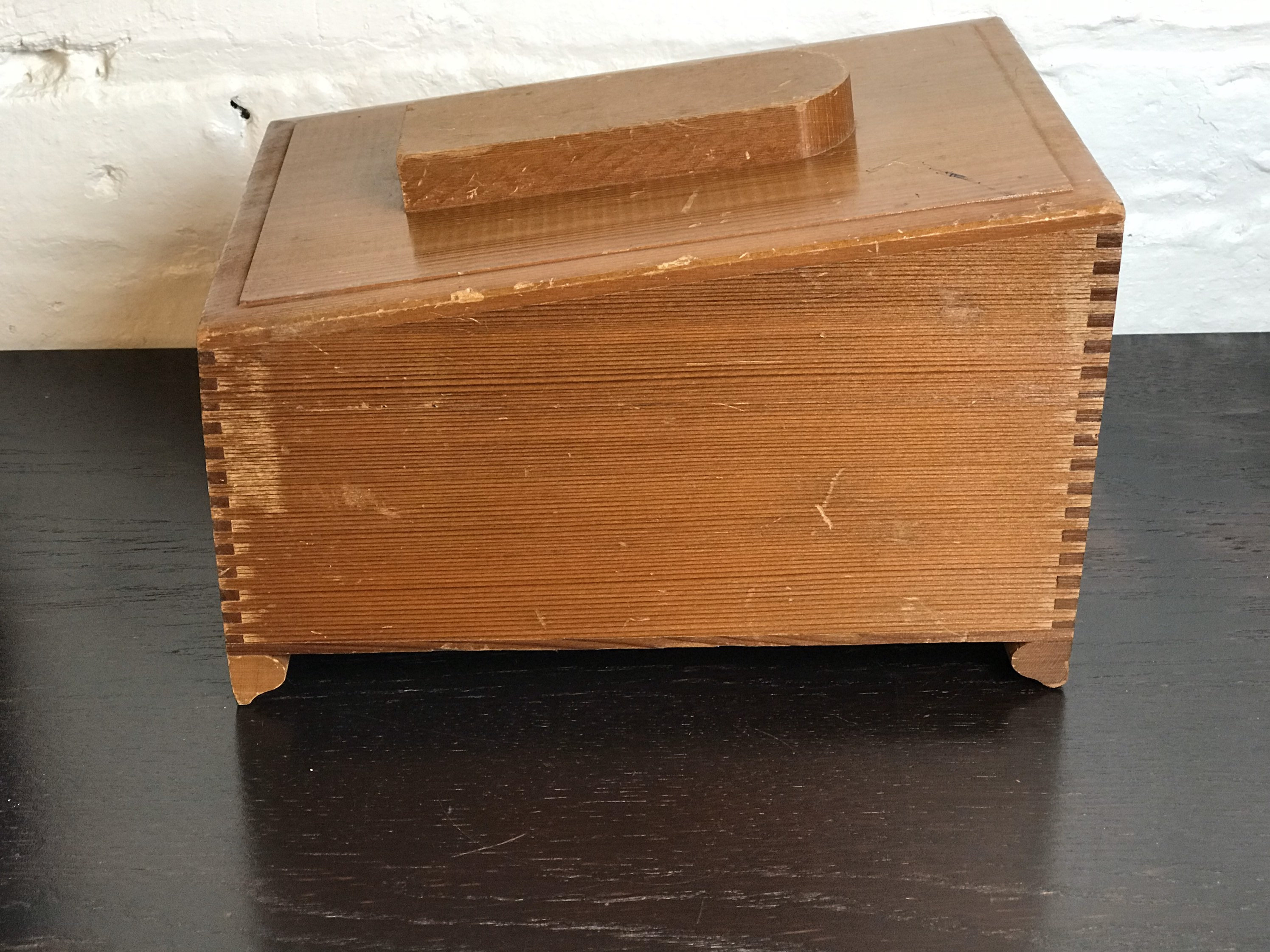 Vintage Shoe Shine Box Wooden Dovetail Box Large Old Wooden | Etsy