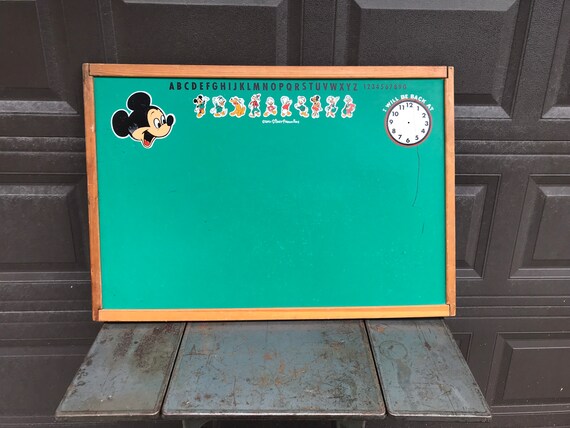 Vintage Walt Disney Chalk Board Mickey Mouse Donald Duck - Etsy