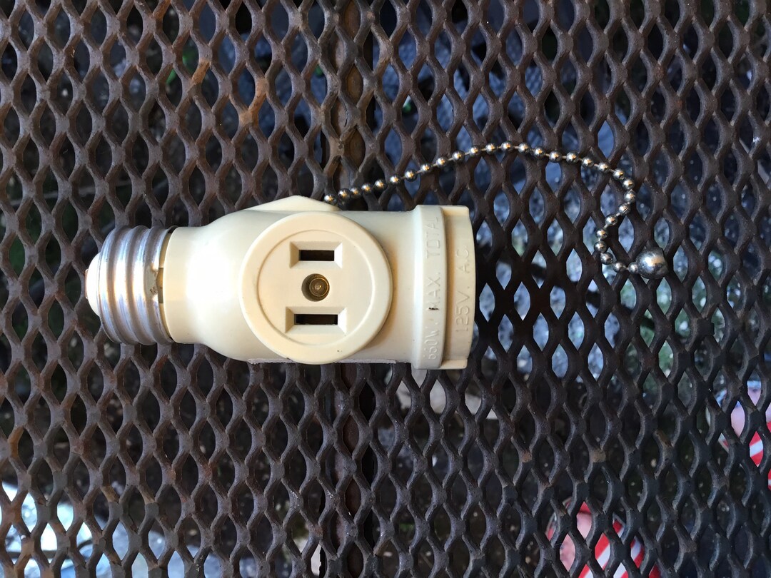 Vintage Electric Double Plug With Light Socket and Pull - Etsy