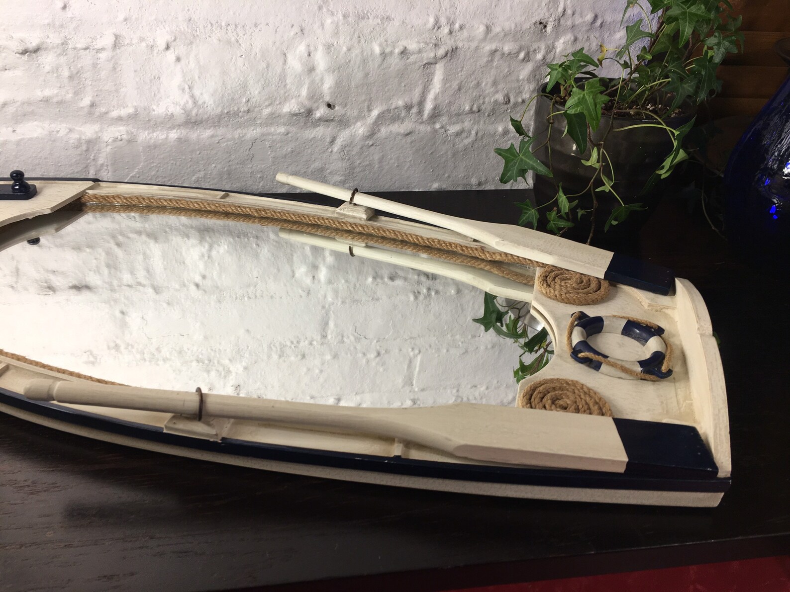 Vintage Nautical Mirror Boat Shaped Mirror Seaside Nautical | Etsy