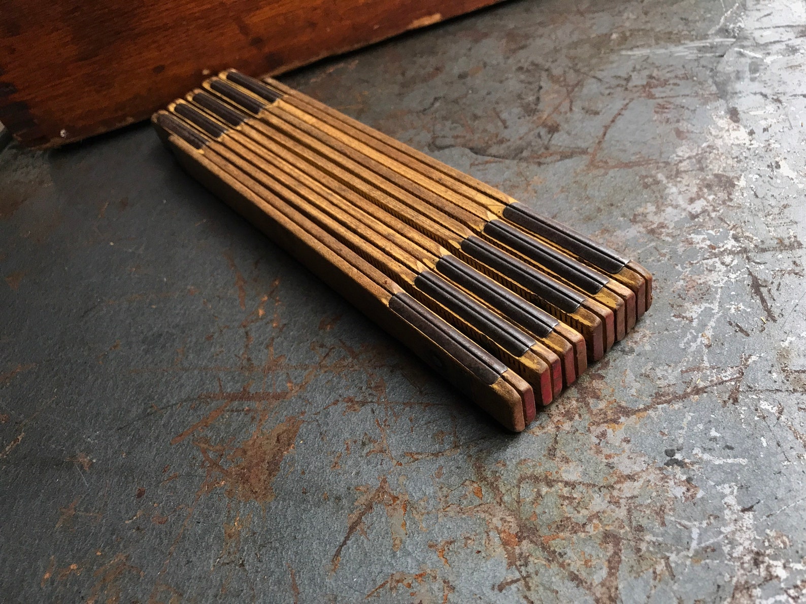 Antique Wooden Folding Ruler Atomchicago - Etsy