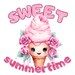Sweet Summertime Ice Cream Cone Downloadable File PNG - Etsy