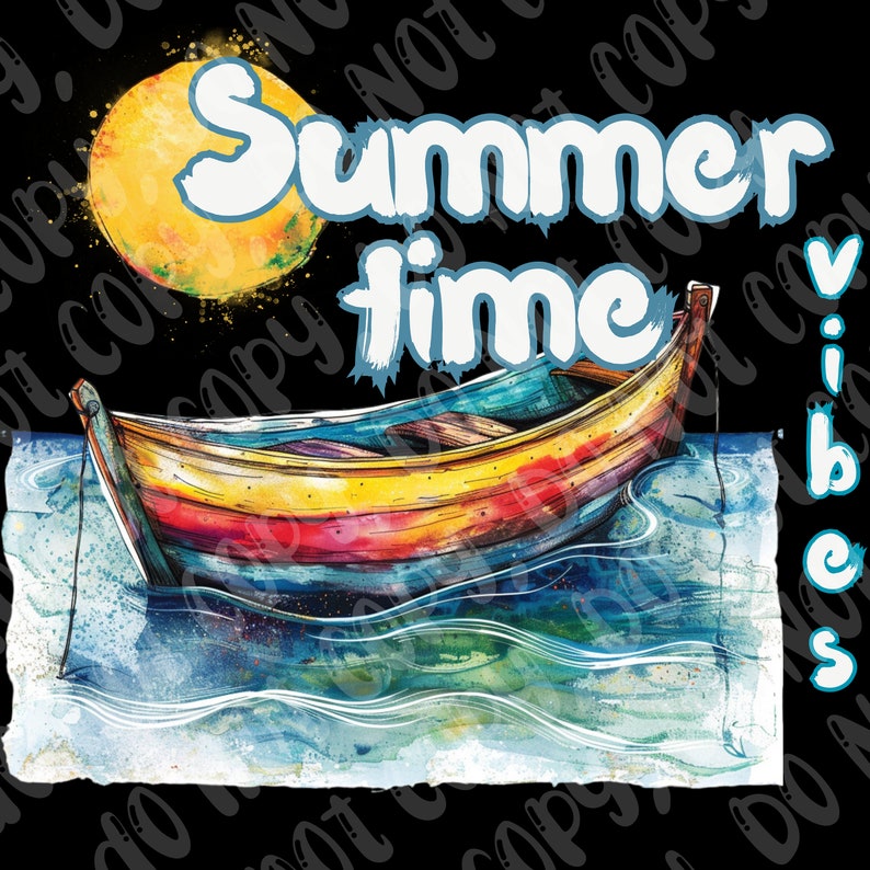 Summer Time Vibes Downloadable File PNG - Etsy