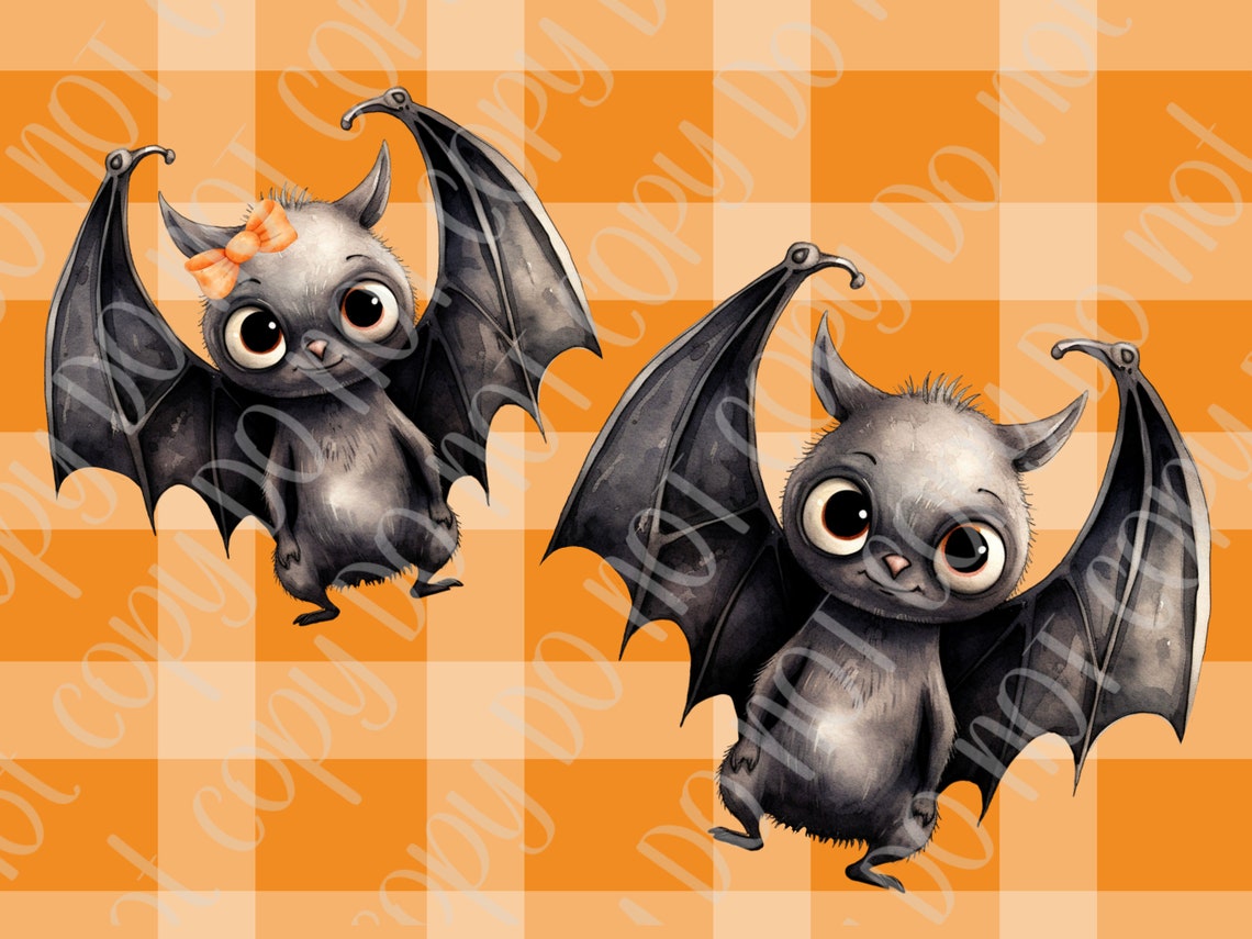Two Designs Included in This Listing Cute Lil Bat. Digital File, PNG ...