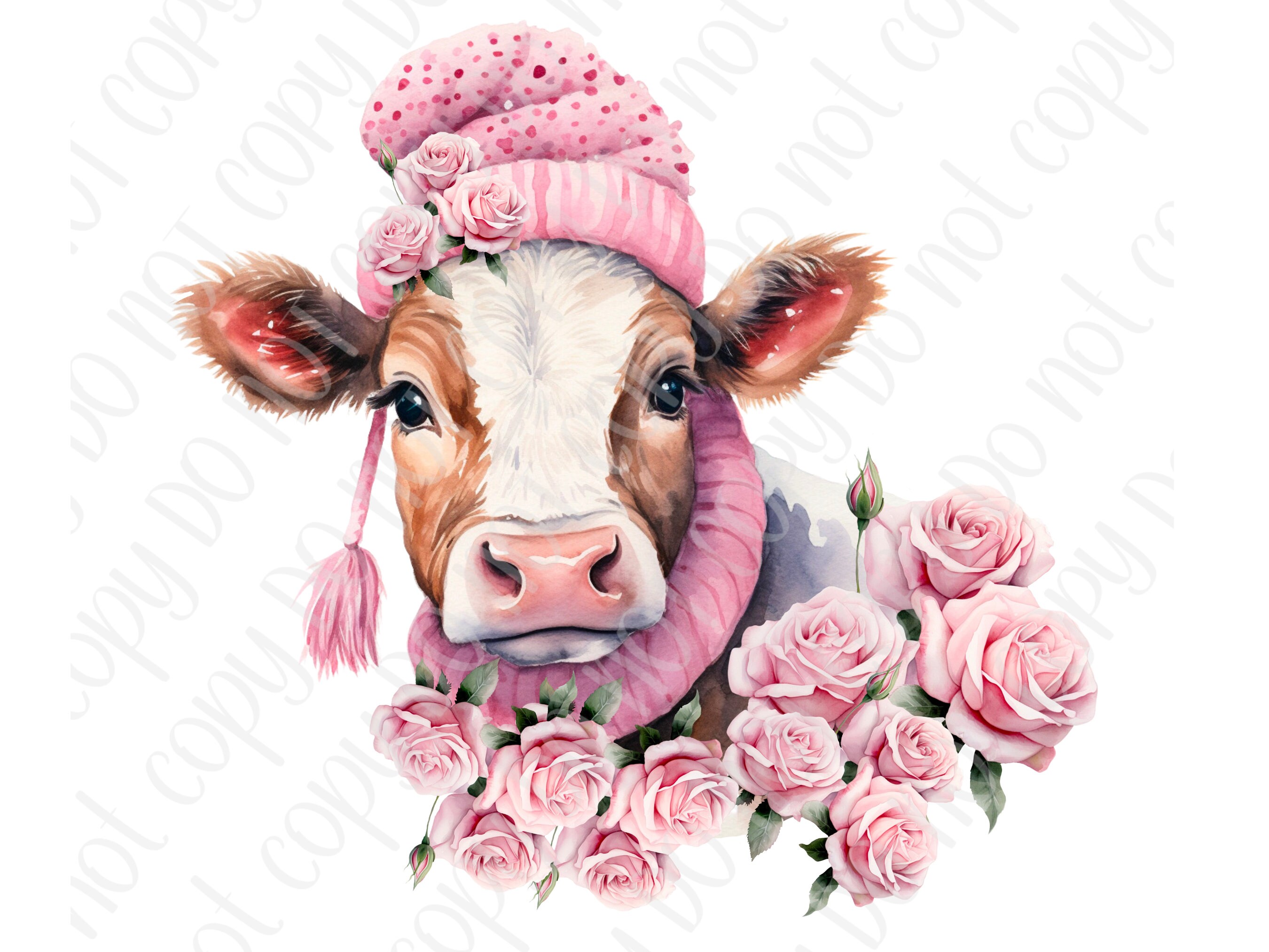 Rosie Winter Cow Digital File, PNG and JPG, Sublimation Download. High ...