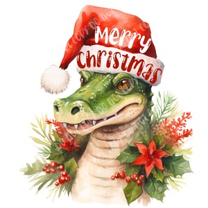 Merry Christmas Gator. Digital File, Download. - Etsy