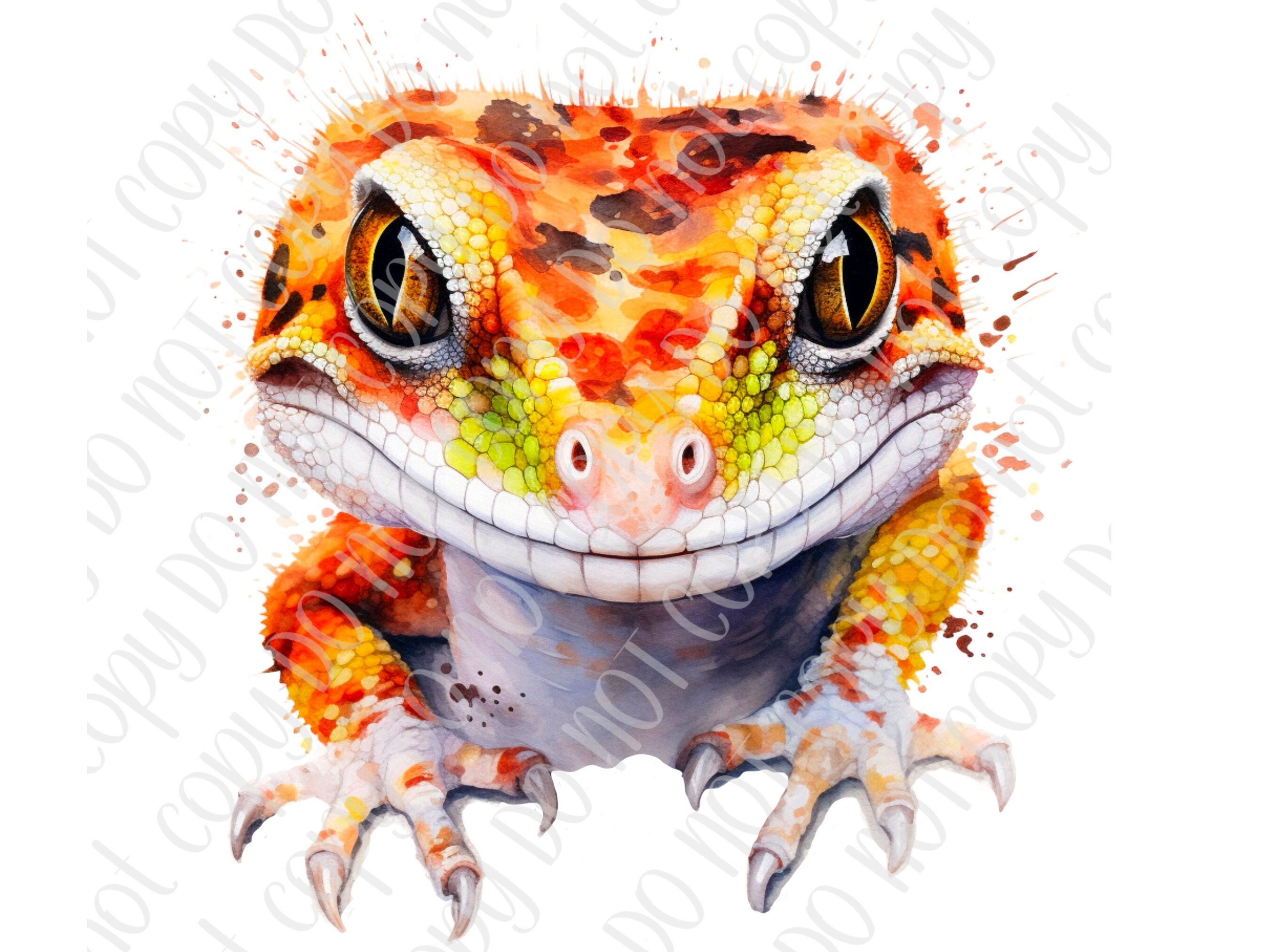 Spotted Gecko Digital File, PNG and JPG, Sublimation Download. High ...
