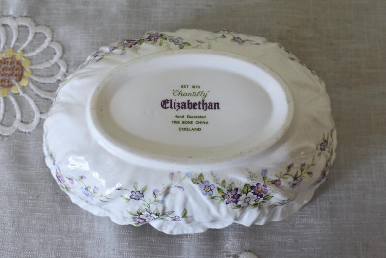 Vintage Elizabethan Chantilly Hand Decorated Fine Bone China Bon Bon ...