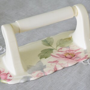 Vintage Hadida Floral Toilet Roll Holder Fine Bone China made - Etsy