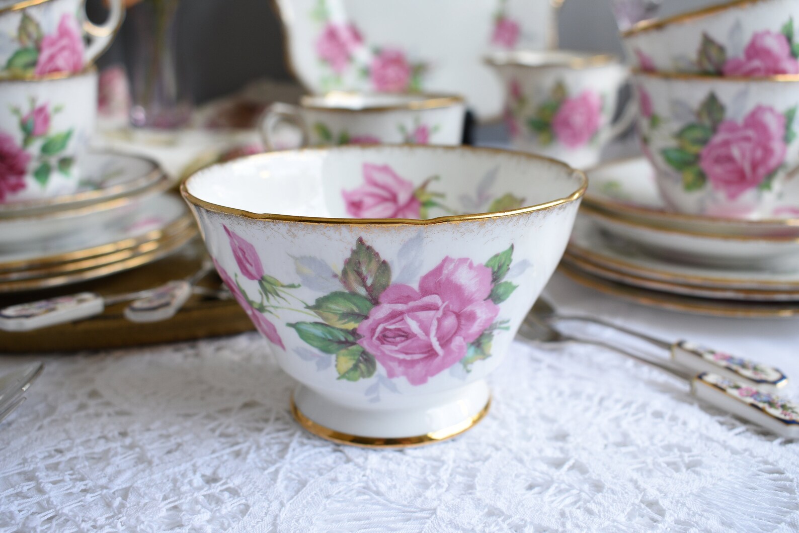 Vintage Royal Stafford Berkeley Rose English Bone China - Etsy UK