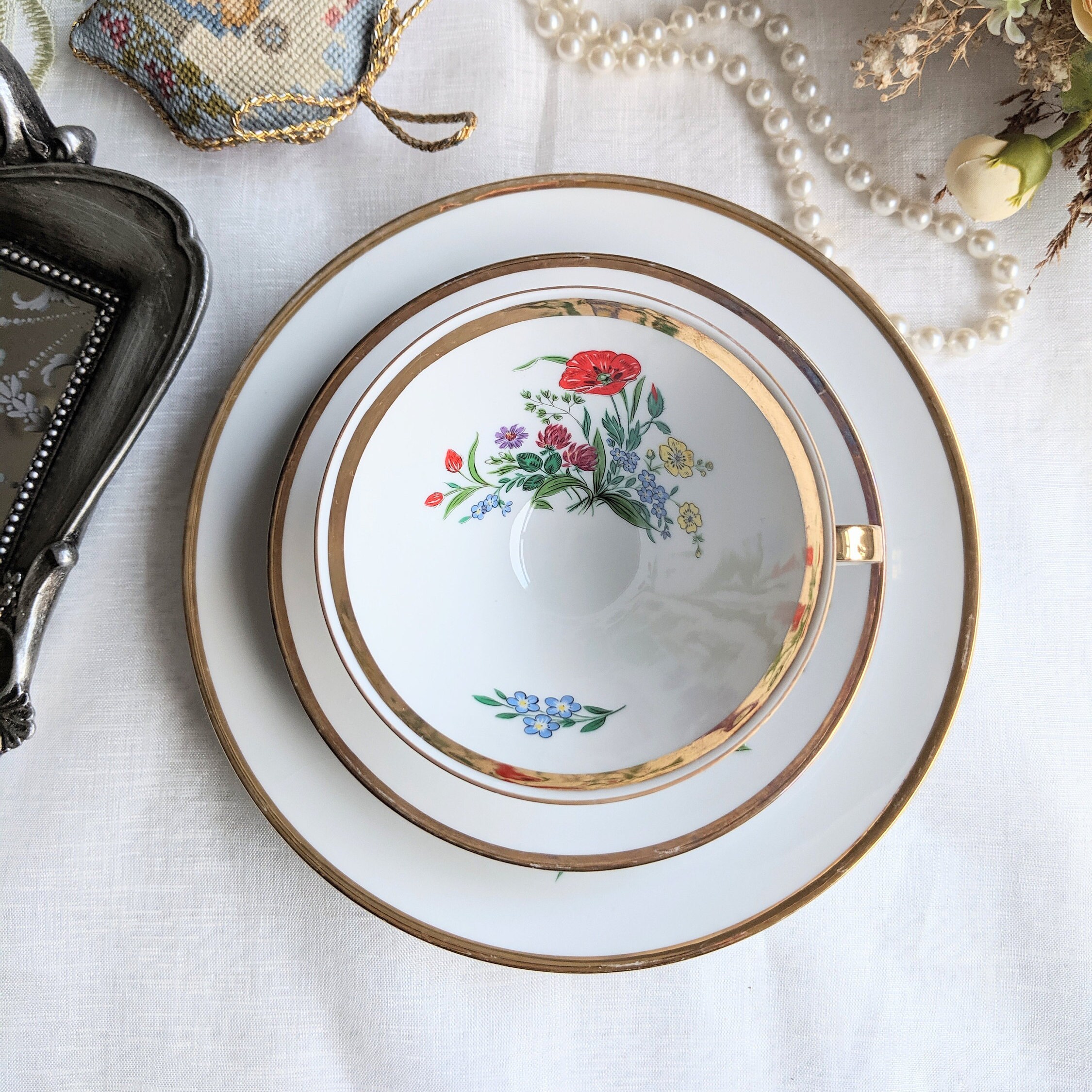 Rare Mid Century Winterling Bavaria Wild flower pattern | Etsy