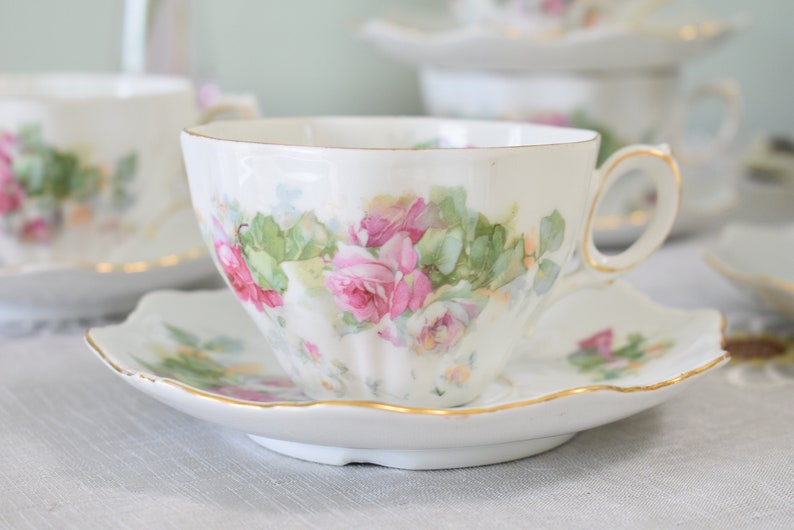Vintage Victoria Roses in Scalloped Shape Code 473889 Cup and Saucer ...