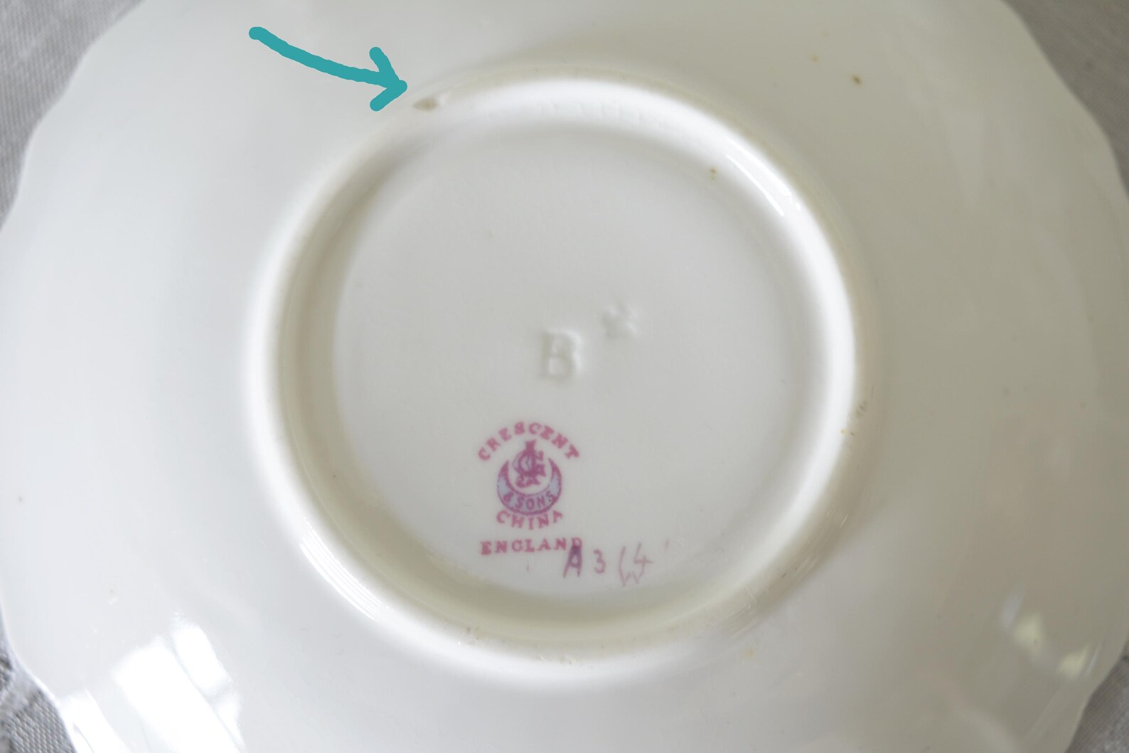 English Crescent Bone China Cup and Saucer Set , Made in England ...