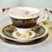 H&M Sutherland in Matt Black and Gold Filigree Tea Cup , Saucer and ...