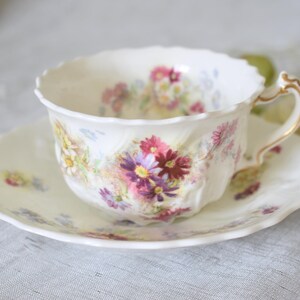 English Crescent Bone China Cup and Saucer Set , Made in England ...
