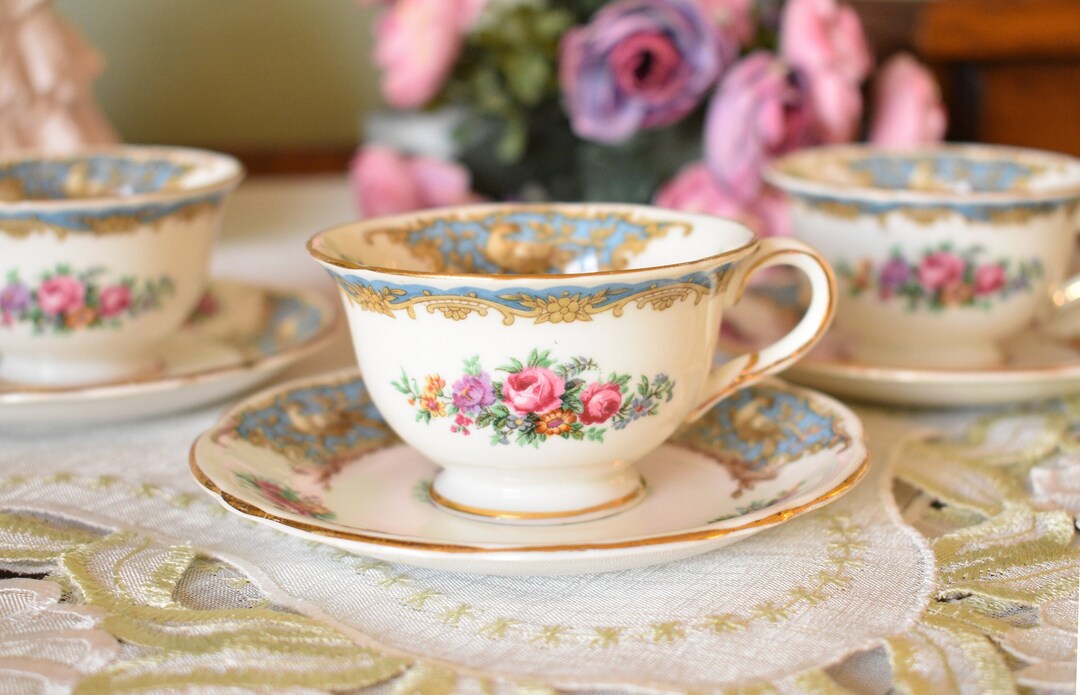 Rare Vintage E.B Foley Montrose Blue Cup and Saucer , Coffee Cup ...