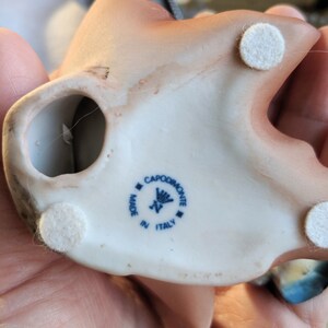 Delightful Vintage Capodimonte Fine Figurines Blue Bird on Autumn Leaf ...