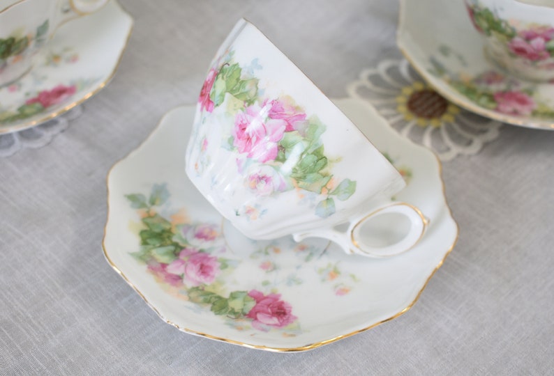 Vintage Victoria Roses in Scalloped Shape Code 473889 Cup and Saucer ...