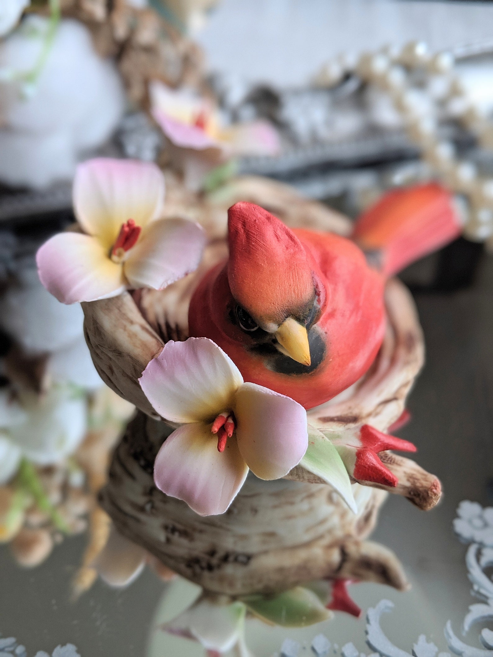 Delightful Vintage Capodimonte Fine Figurines Red Bird in Net - Etsy UK