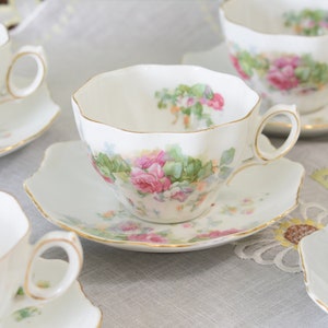 Vintage Victoria Roses in Scalloped Shape Code 473889 Cup and Saucer ...