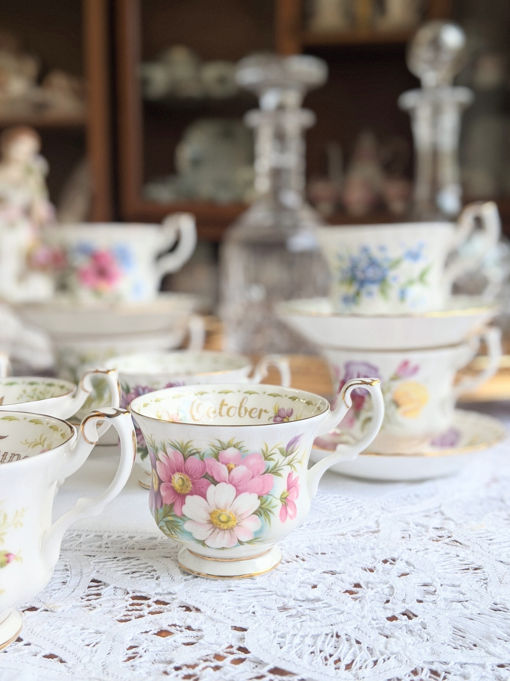 Vintage Royal Albert Flower of the Months Series Trio Set - Etsy