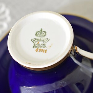 Vintage Aynsley Cobalt Blue Rose Swag in Corset Shape, Code 05028 ...