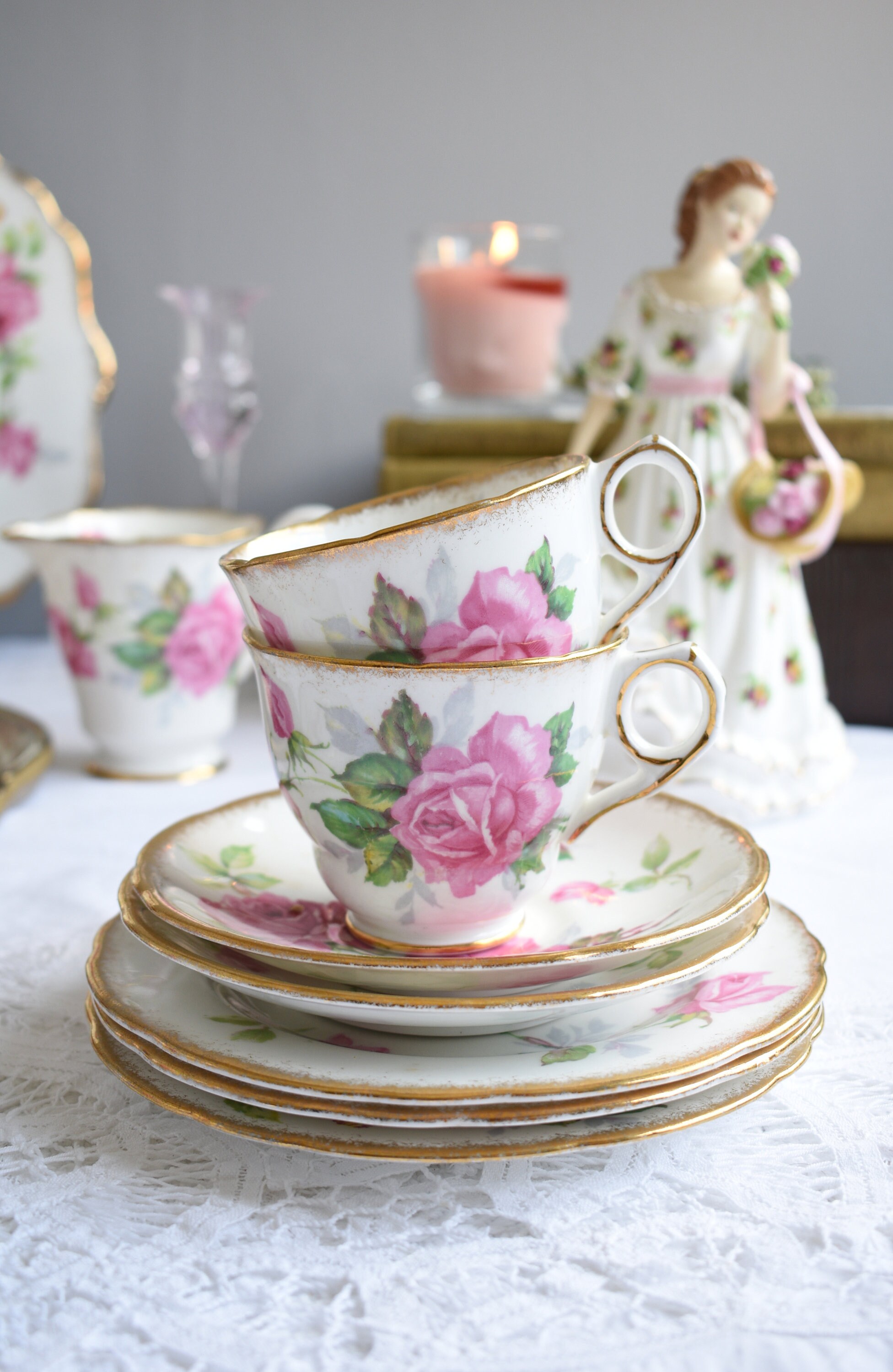 Vintage Royal Stafford Berkeley Rose English Bone China - Etsy UK