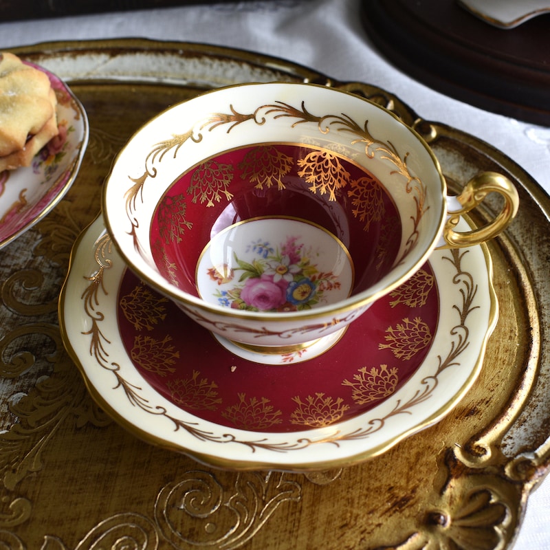 Red Rose Teacup - Etsy