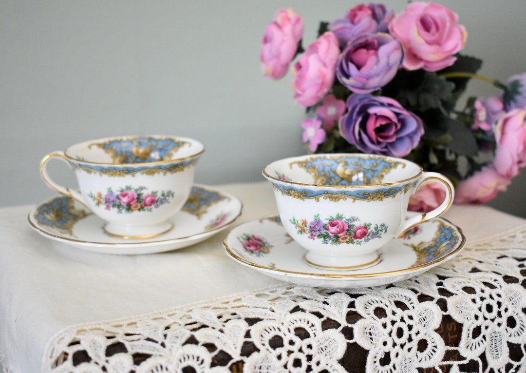 Vintage E.B Foley Montrose Blue Cup and Saucer , Coffee Cup , Espresso ...