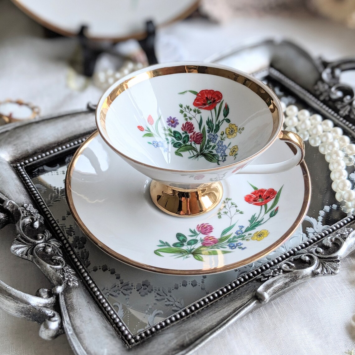 Rare Mid Century Winterling Bavaria Wild flower pattern | Etsy