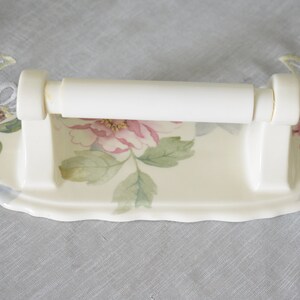Vintage Hadida Floral Toilet Roll Holder Fine Bone China made - Etsy
