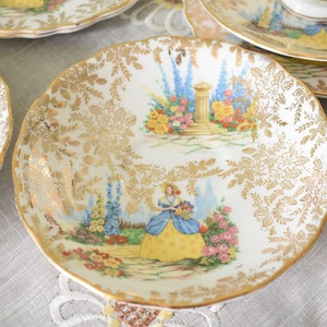 Vintage Colclough Crinoline Lady ,tea Cup ,saucer and Side Plate, Trio ...