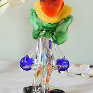 Marano Clown , Franco Toffolo Clown , Hand Made Glass , Glass Fingure ...